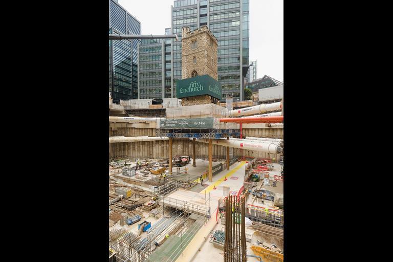 700-year-old church suspended on stilts at Eric Parry’s 50 Fenchurch ...